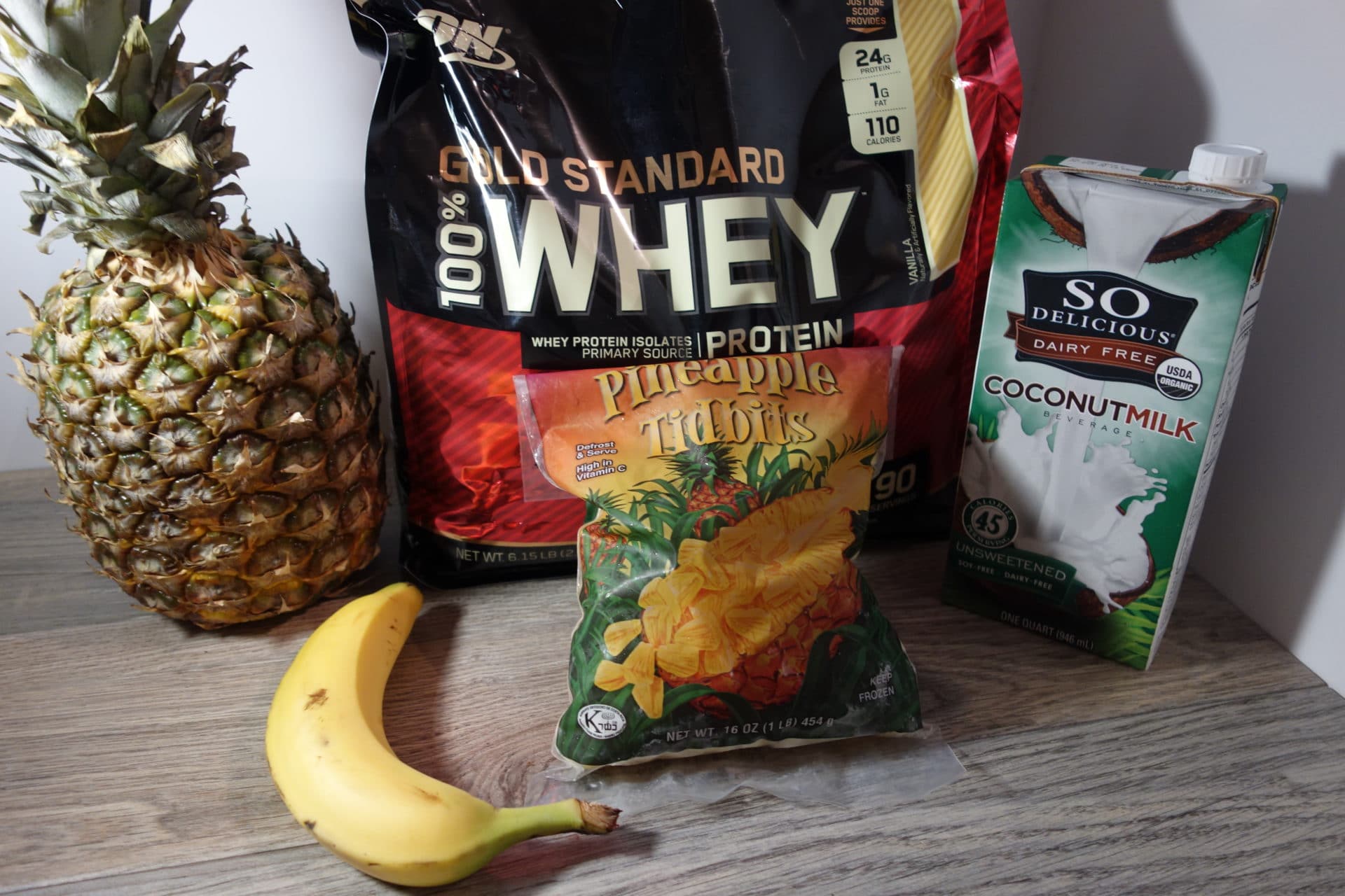 Pineapple Whip Protein smoothie - peanutbutteroneverything.com