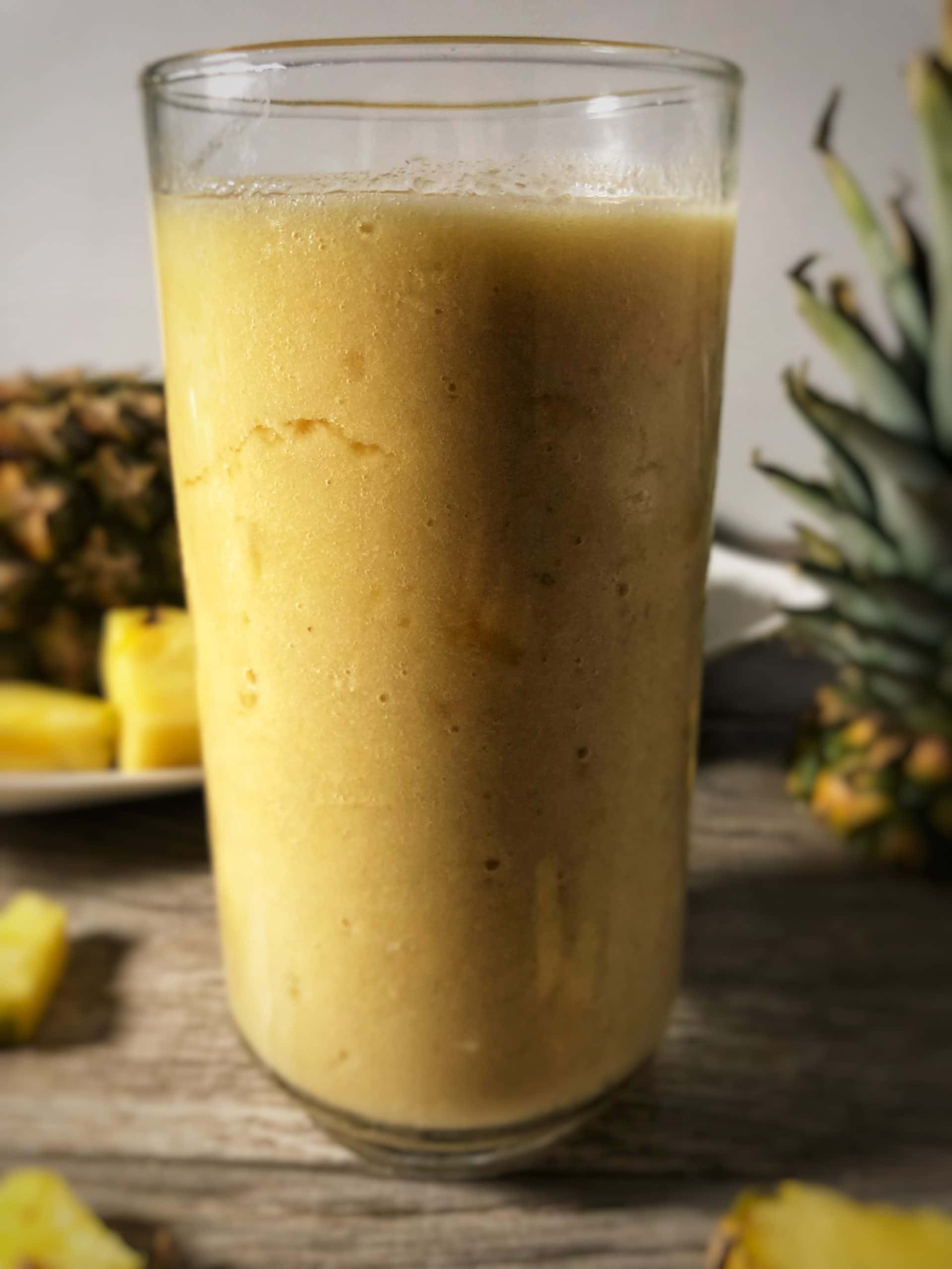 Pineapple Whip Protein smoothie - peanutbutteroneverything.com