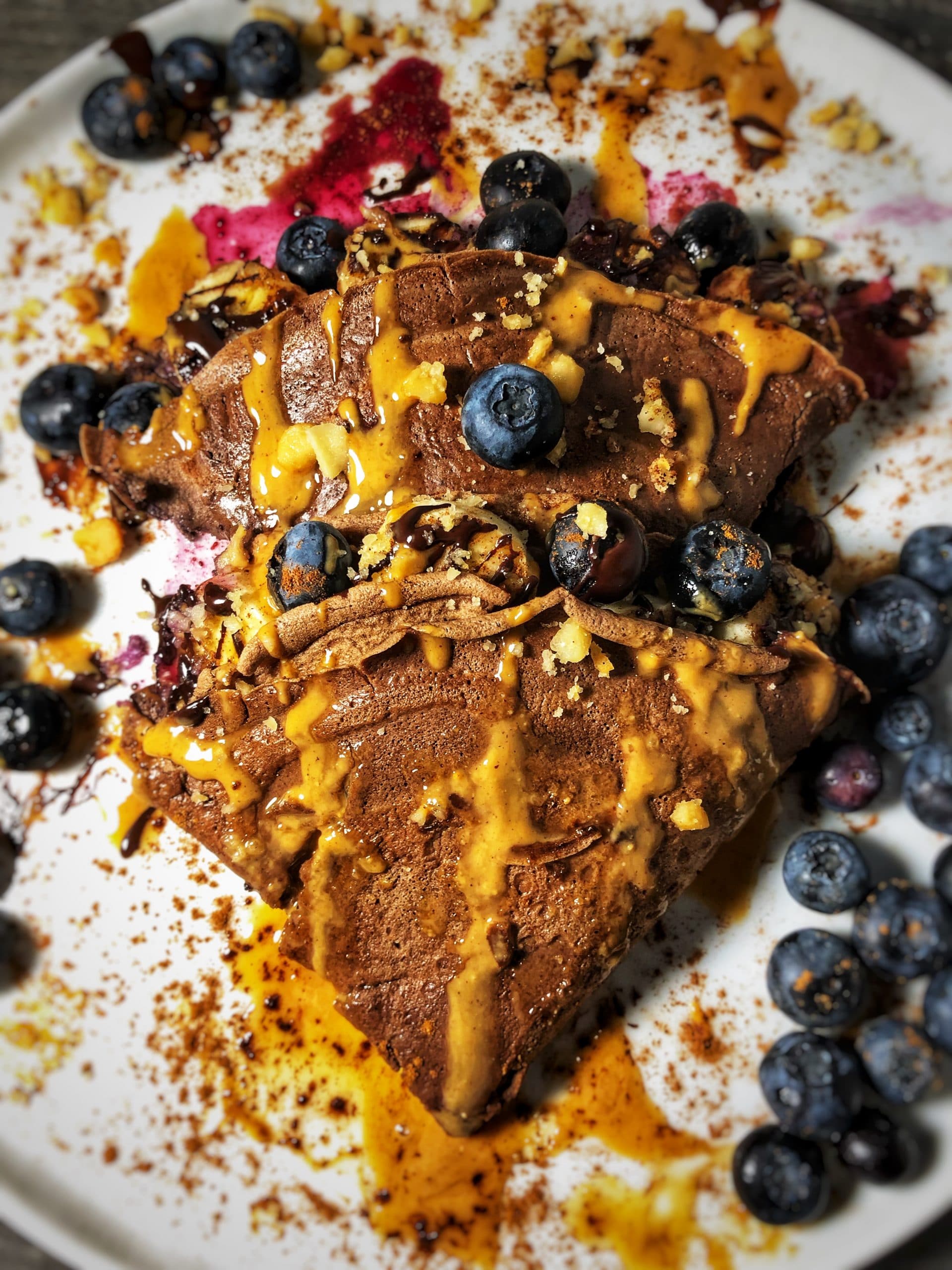 Double Dark Chocolate Blueberry Protein Crepes ...